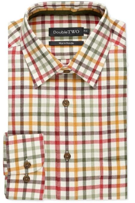 Gold Tattersall Check Warm Handle Shirt